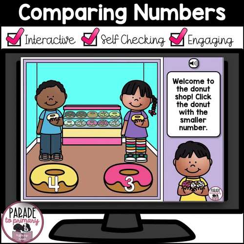 DIGITAL Comparing Numbers Math Activity - Boom Cards - Preschool ...