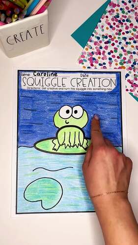 Doodle Challenge Think Outside the Box Squiggle Drawings | NO PREP ...