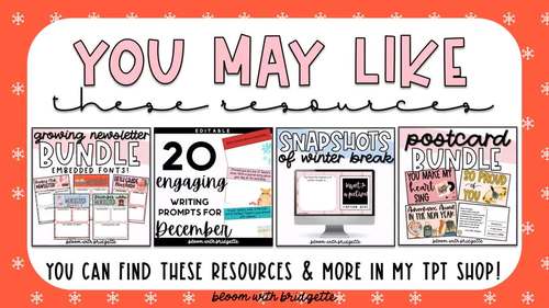 Editable Winter Slide Templates With Timers by Bloom With Bridgette