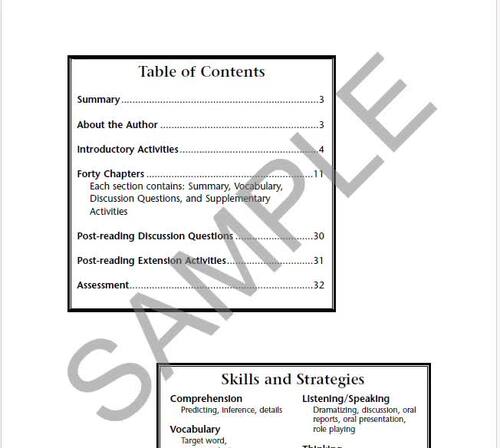The Ear, the Eye, and the Arm Novel Units® Teacher Guide Novel Study