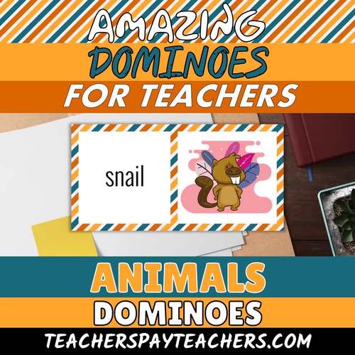 Animal Matching Cards | Animal Dominoes Game by PetersGames | TPT