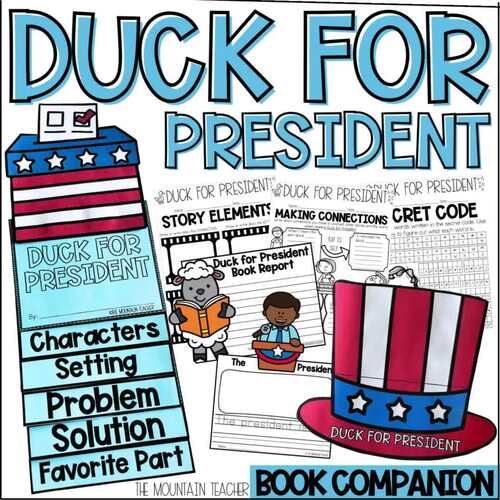 Duck for President Activities Presidents' Day Read Aloud Reading ...