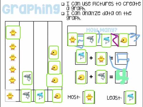 Seesaw Activity Template: Graphing by Hope In Kinder | TPT