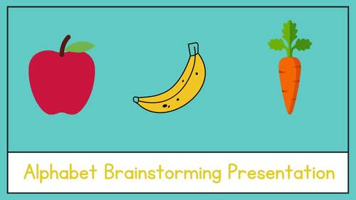 Colorful Pictures Alphabet Brainstorming English Presentation | TPT