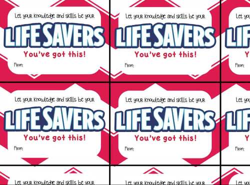 Lifesavers Testing Motivation Treat Tag- Let your knowledge and skills ...