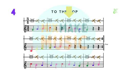 TO THE TOP Song for BoomWhacker or Percussion C, E, F, G, A, B, C