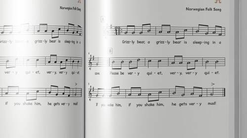 Grizzly Bear - Norwegian Folk Game Song | Boomwhackers & Recorder Sheet ...