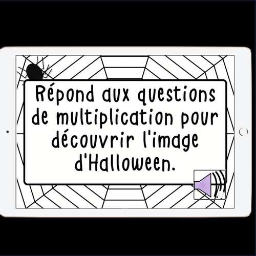 Multiplier par 5 et 10 Casse-tête d'Halloween | Math in French Boom cards