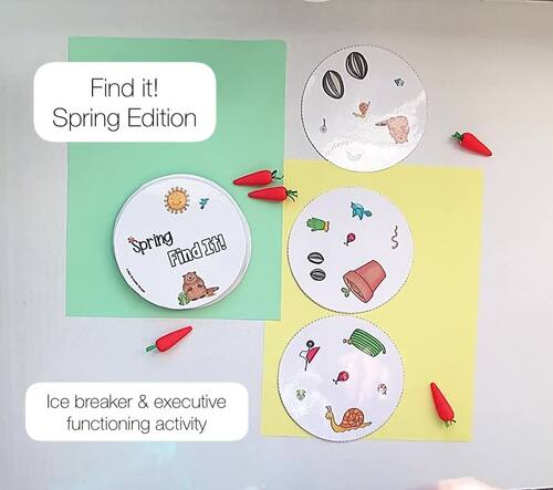 Find It Card Game (Spring Edition)- Executive Functioning & Ice Breaker ...