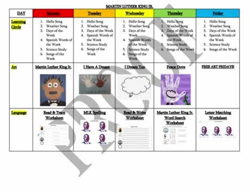 Martin Luther King Jr. Lesson Plan by Admin 4 You | TPT