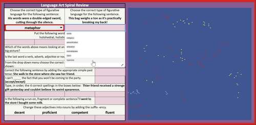 NO PREP - Spiral Language Art Review for 4th/5th Grades - Elephant Family