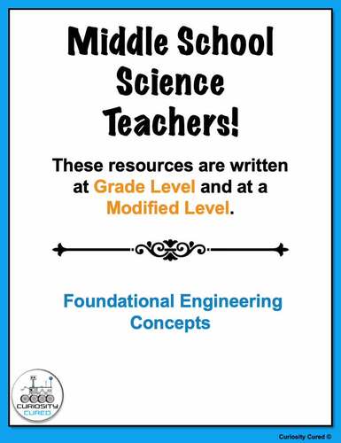 Engineering Vocabulary Activity Worksheets Middle School Level and ...
