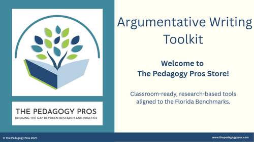 4th Gr C.1.3 Argumentative Writing: Florida ELA Benchmarks by The ...