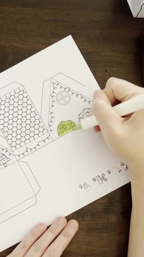 Christmas Houses DIY Paper craft template for kids, 3D Christmas Houses