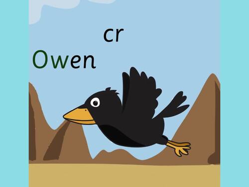 /ow/ Owen Crow Phase 3 phonics by Groovy Phonics | TPT