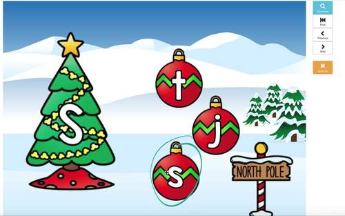 Christmas letter match (upper and lowercase) - Boom cards for distance ...