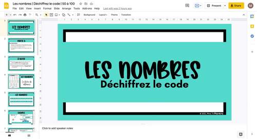 French Numbers 0 - 50 | Listening Activity | Crack the Code | TPT