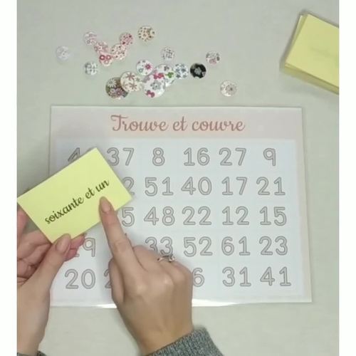French Numbers Game 1-100 - Trouve et couvre le nombre by The French Club