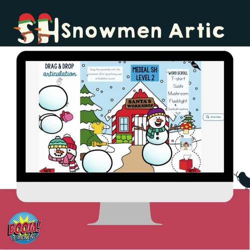 SH Snowmen Hybrid, Device,Boom Cards™ & Printable Articulation Winter ...