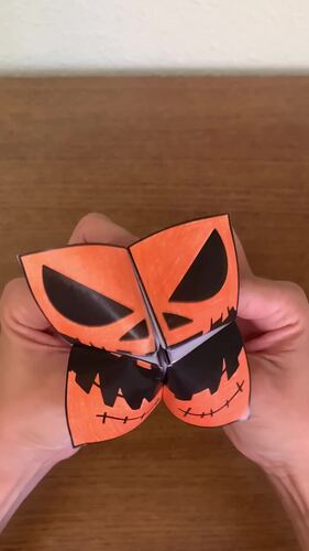 Halloween Vocabulary Game | Cootie Catchers | Halloween Craft Activity
