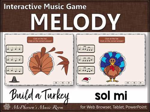 Thanksgiving Music | Solfege Sol Mi Interactive Melody Game {Build a ...