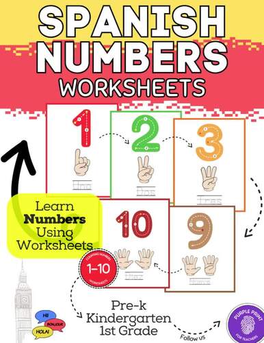 Spanish Numbers Handwriting Worksheets: Learn Numbers 1-10 and Practice ...