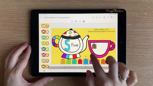 Number Recognition Counting Objects to 10 Google Classroom by CrazyCharizma