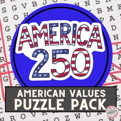 America 250 Puzzle Pack Word Search Crossword Cryptogram USA 250