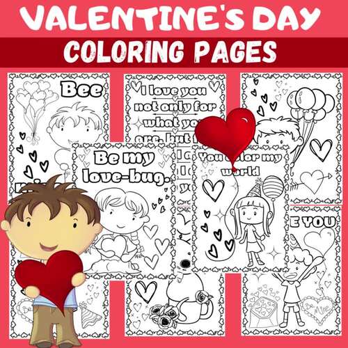 child valentine day coloring pages