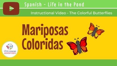 Spanish Instructional Video ~ Colorful Butterflies | TPT