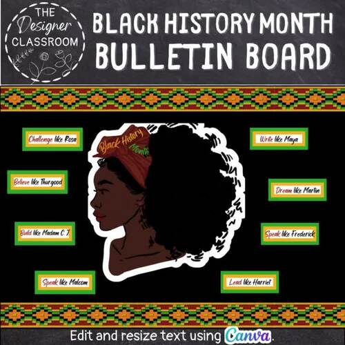 Black History Month Bulletin Board by The Designer Classroom | TPT