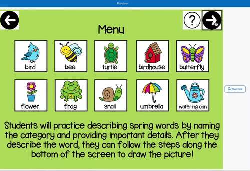 Describe and Draw Seasonal Bundle Speech Therapy Describing Language ...