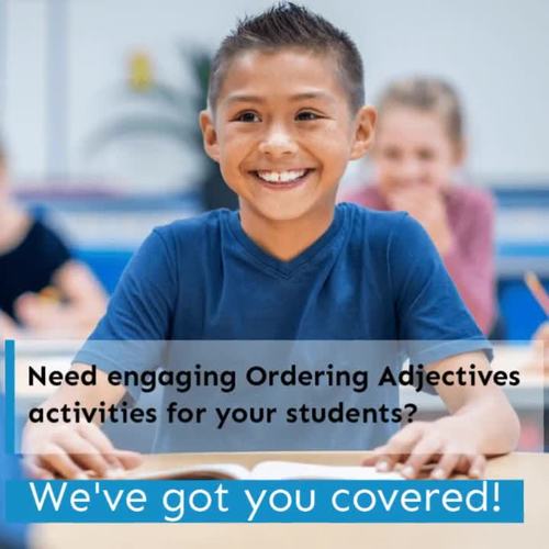 Ordering Adjectives Activities - Print & Digital - Literacy Centers