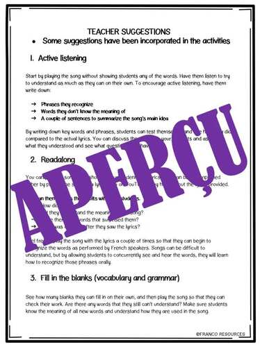 French music activities | Musique française | francophone vol. 5