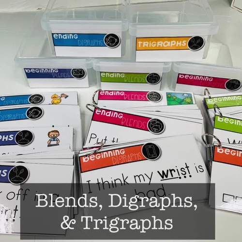 Read & Decode Sentences Blends Digraphs Trigraphs Decodable Sentence Cards