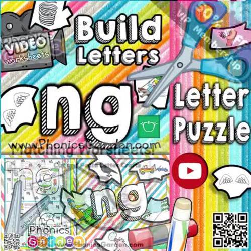 NG | Letter Digraph Puzzle | MP4 Downloadable VIDEO | Cut & Paste