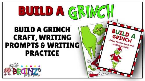 Christmas Craft & Writing Activity | Build-a-Grinch | Cut-and-Paste by ...