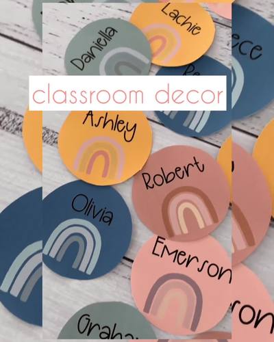 Modern BOHO RAINBOW Classroom Labels Bundle | Editable Neutral Rainbow ...