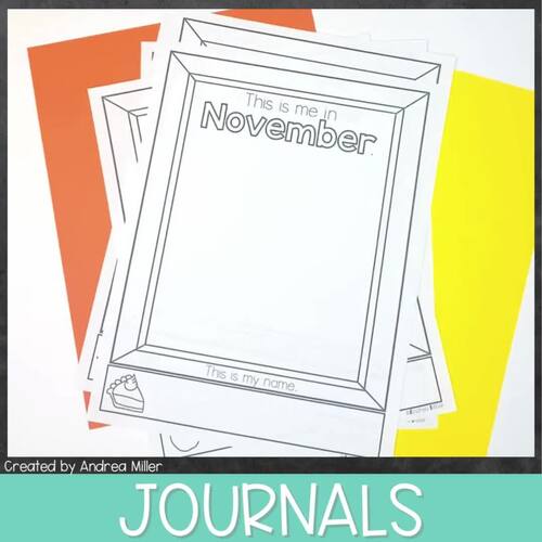 Monthly Self Portrait Journals for Preschool and Kindergarten | All ...