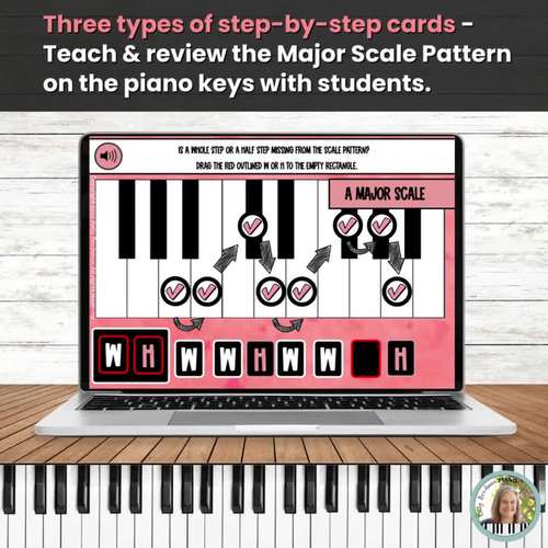 Major Scale Pattern BOOM™ Cards with Whole and Half Steps - Flat Keys ...