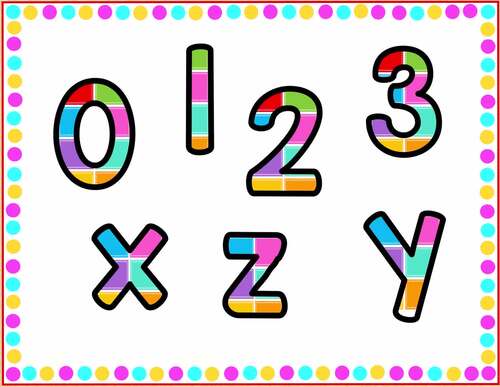 Printable Colorful Bulletin Board Letters,Printable Boho Bright ...