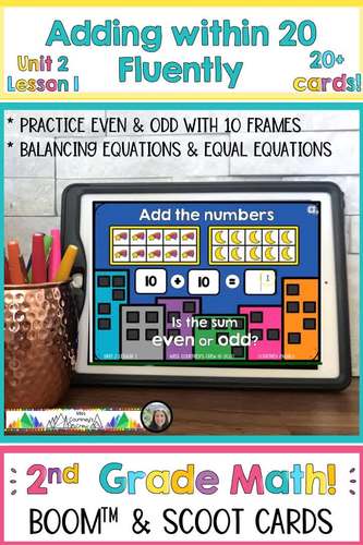 BOOM Cards™ | Adding within 20 Fluently | Balance Equal Equations | SCOOT