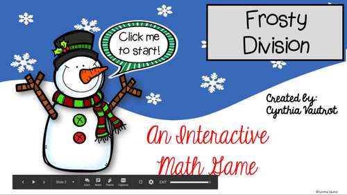 Winter Math Game Division Fact Fluency by Cynthia Vautrot - My Kind of ...