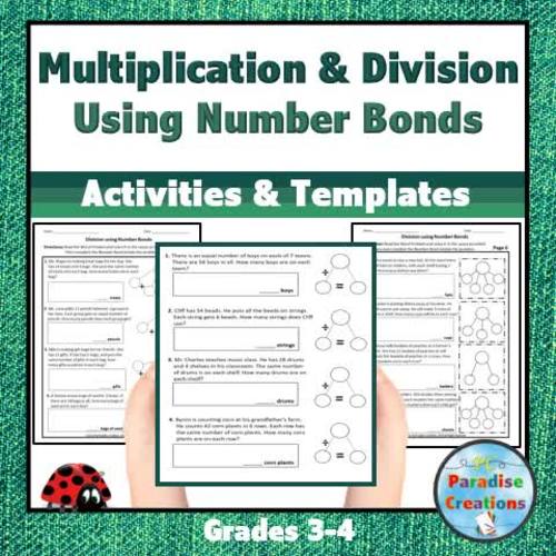 Multiplication and Division Using Number Bonds Activities and Templates