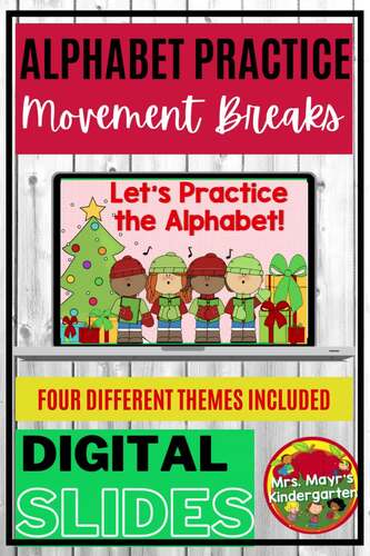 Digital Alphabet Fluency Movement Activity Brain Break December | TPT