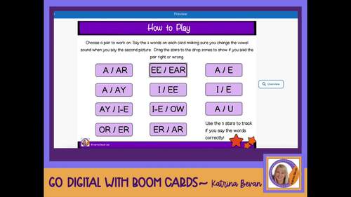 Boom™ Cards: Minimal Pairs- Vowel Sounds for speech therapy by Katrina ...