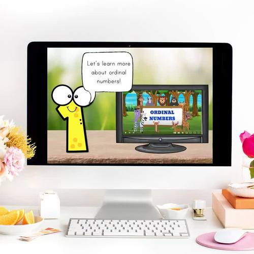 Ordinal Numbers | Number Order Math Lesson Slides | Math Games & Activities