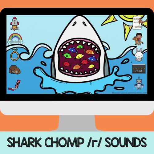 R Sounds Activity Bundle: Theraboo and Shark Chomp for Speech Teletherapy