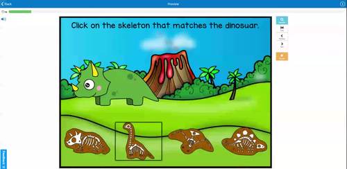 Dinosaur Skeleton & Fossil Matching Boom Cards™ Visual Discrimination ...