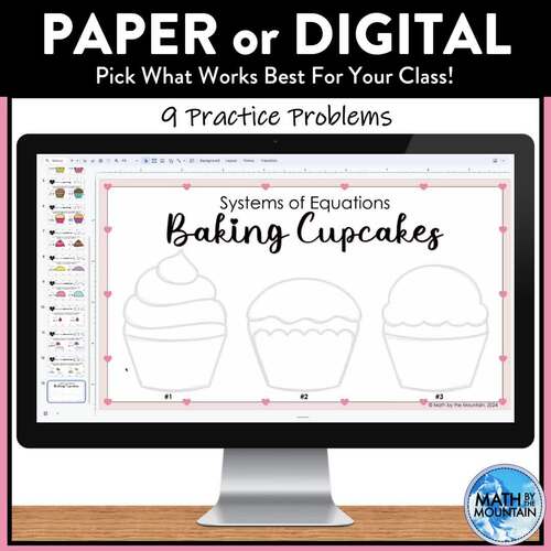 Systems of Equations Review Spring Valentines Day Coloring Activity